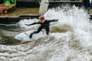 Surfing in Munich 2024 (Riding the River Waves in Germany)